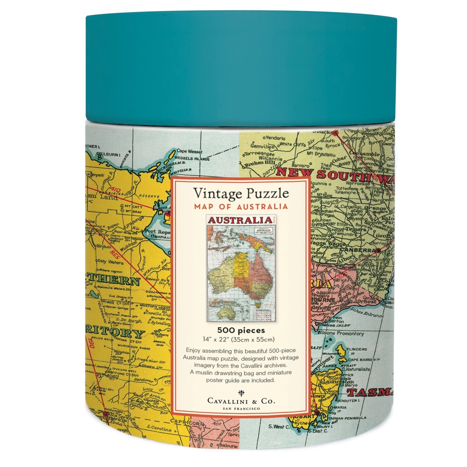 Buy Cavallini - Australia Map Puzzle 500pc