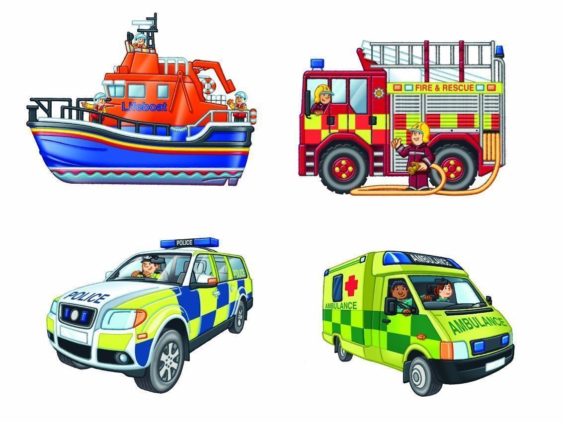 Buy Galt - Emergency Vehicles Shape Puzzle Set