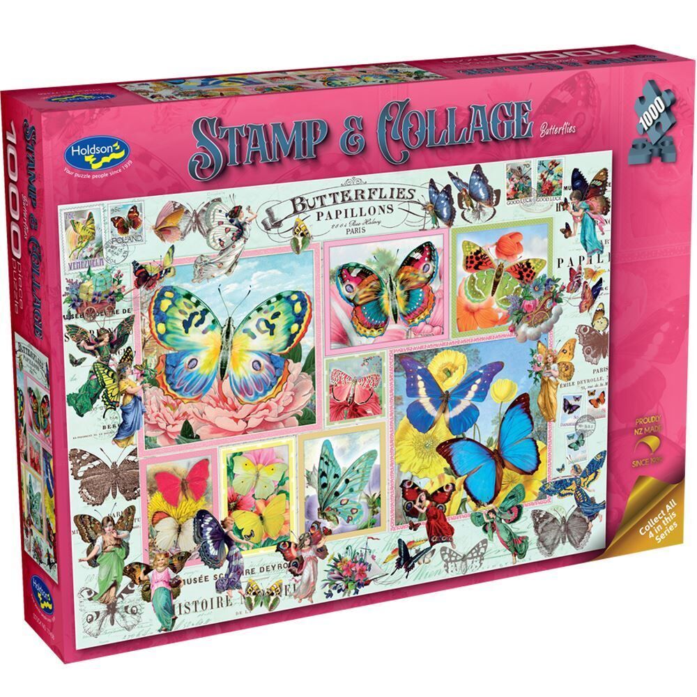 Buy Holdson - Stamp & Collage - Butterflies Puzzle 1000pc