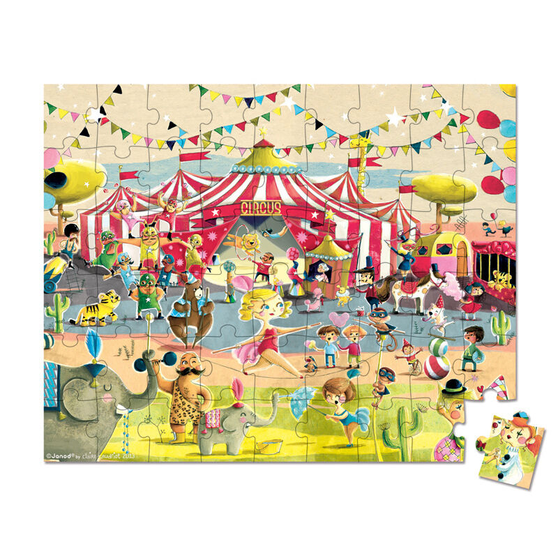 Buy Janod Circus Suitcase Puzzle 54pc