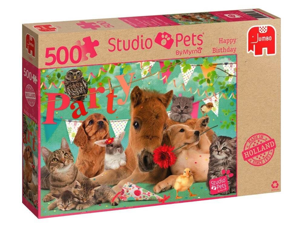 Buy Jumbo - Studio Pets, Happy Birthday Puzzle 500pc