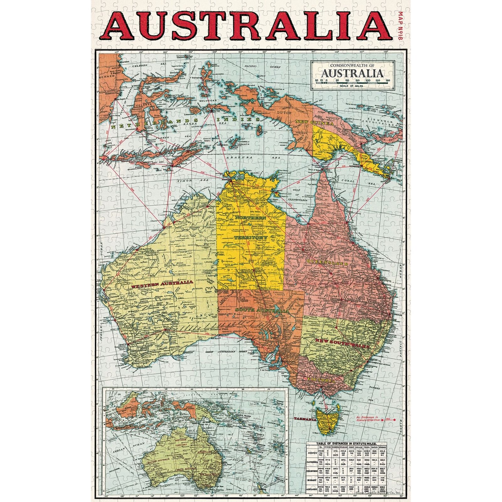 Buy Cavallini - Australia Map Puzzle 500pc