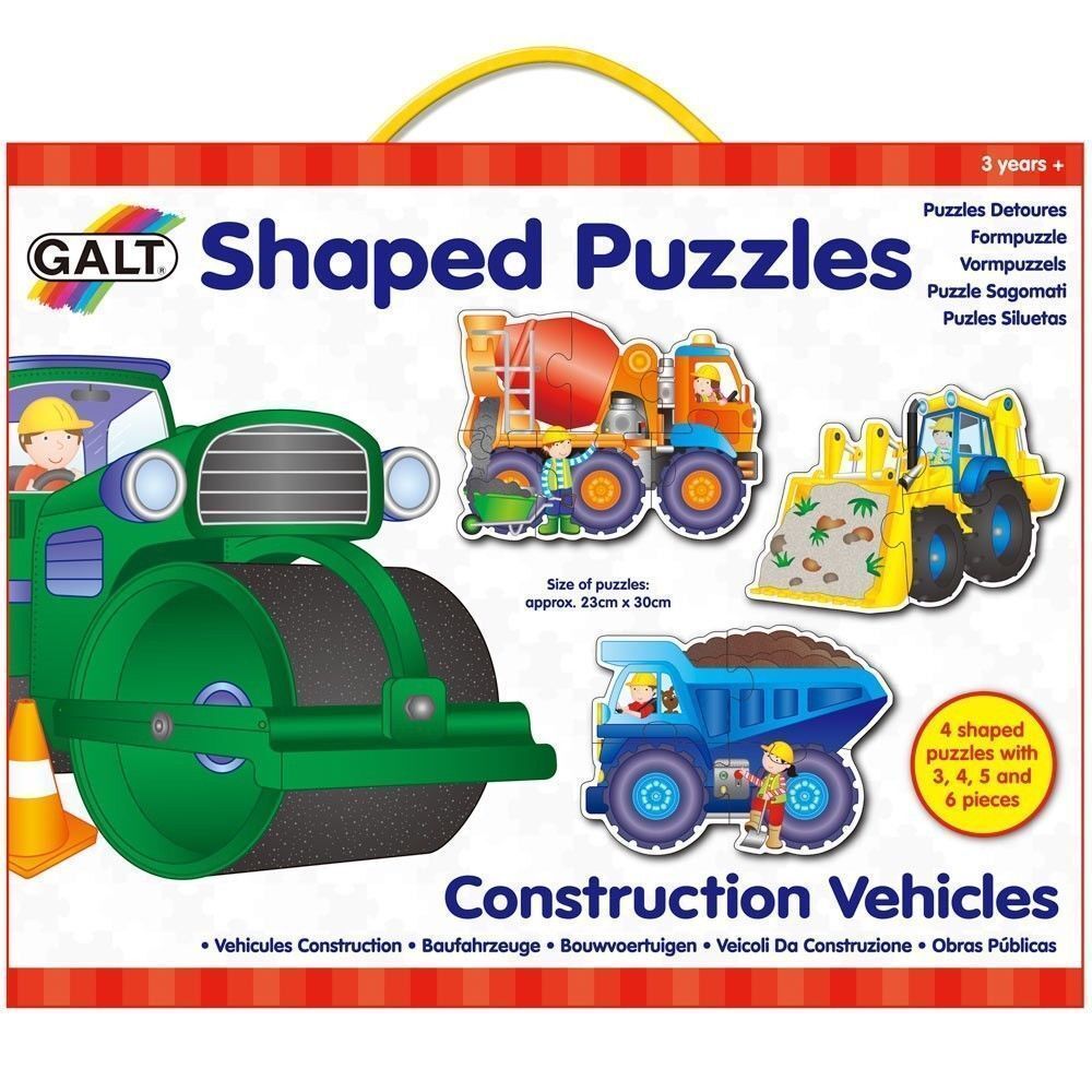 Buy Galt - Construction Vehicles Shape Puzzle Set