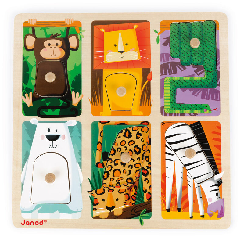 Buy Janod - Tactile Puzzle Zoo Animals