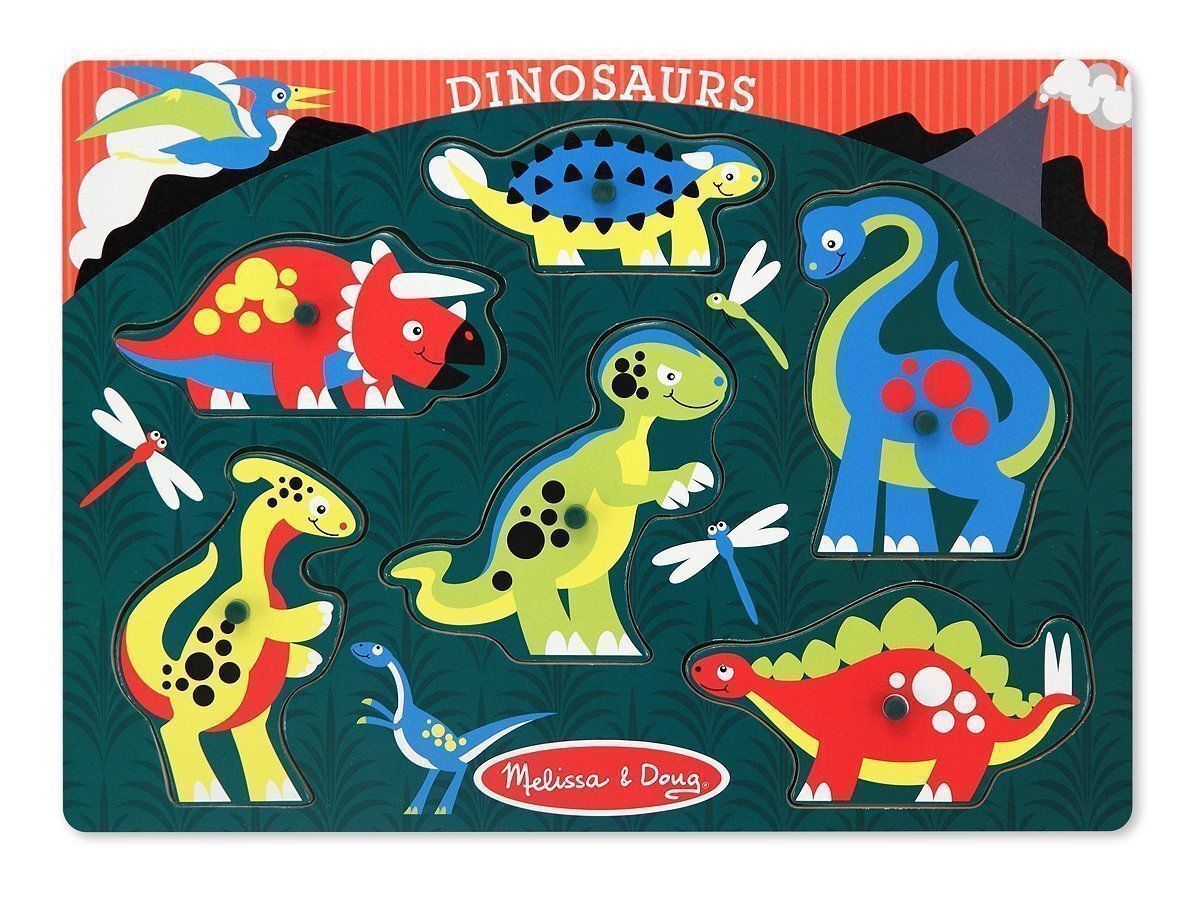 Buy Melissa And Doug Dinosaurs Peg Puzzle 6pce