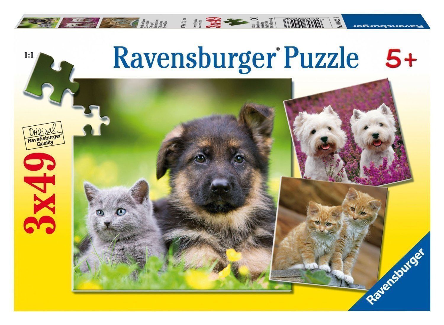 Buy Ravensburger - Cats and Dogs Puzzle 3x49pc Buy Ravensburger - Cats and Dogs Puzzle 3x49pc