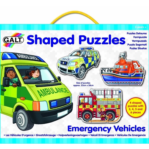 Buy Galt - Emergency Vehicles Shape Puzzle Set